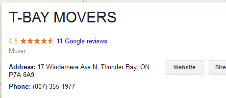 T-Bay Movers - Location | 5 Movers Quotes